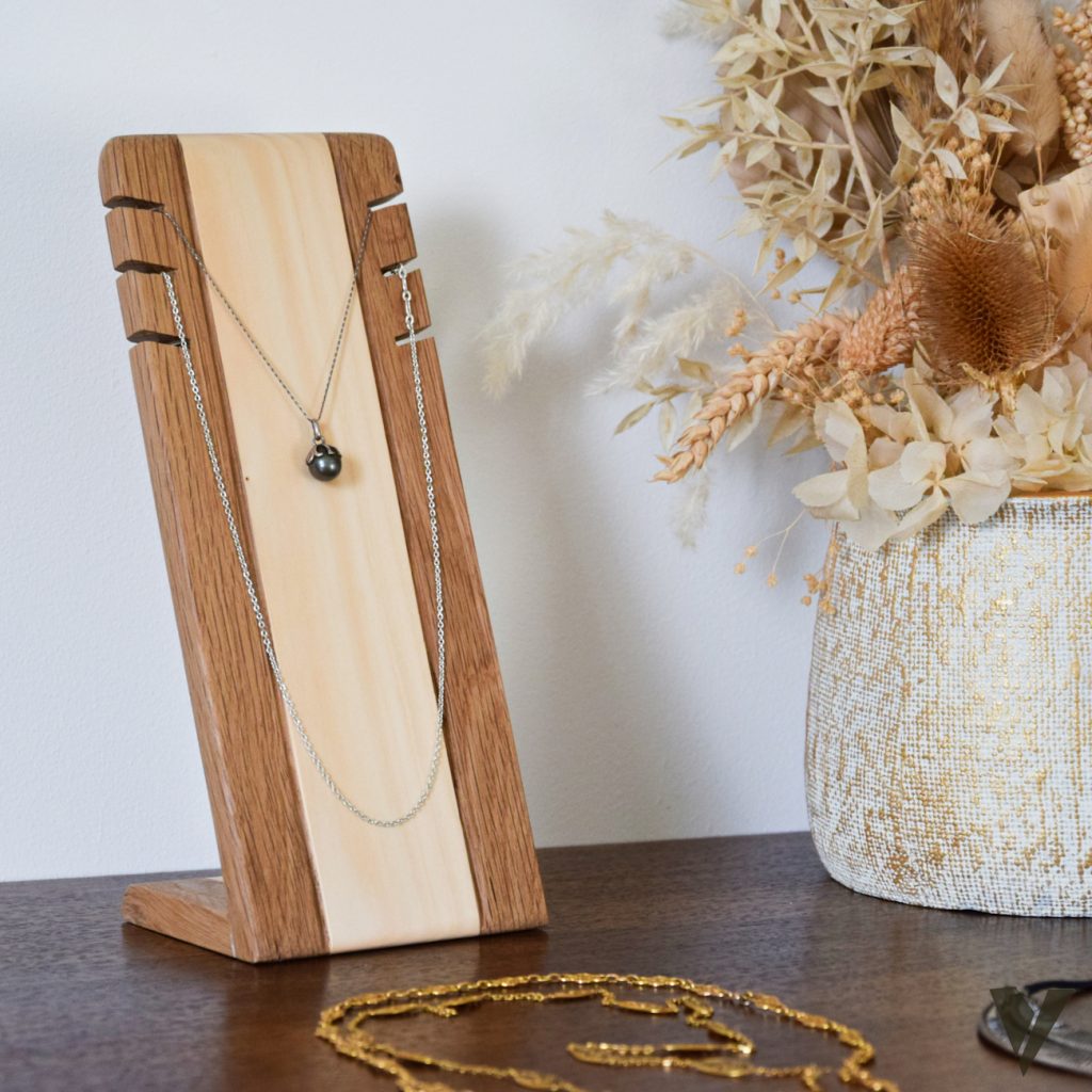 Présentoir pour montre Ellipse Duo en chêne massif - Atelier Vegvisir